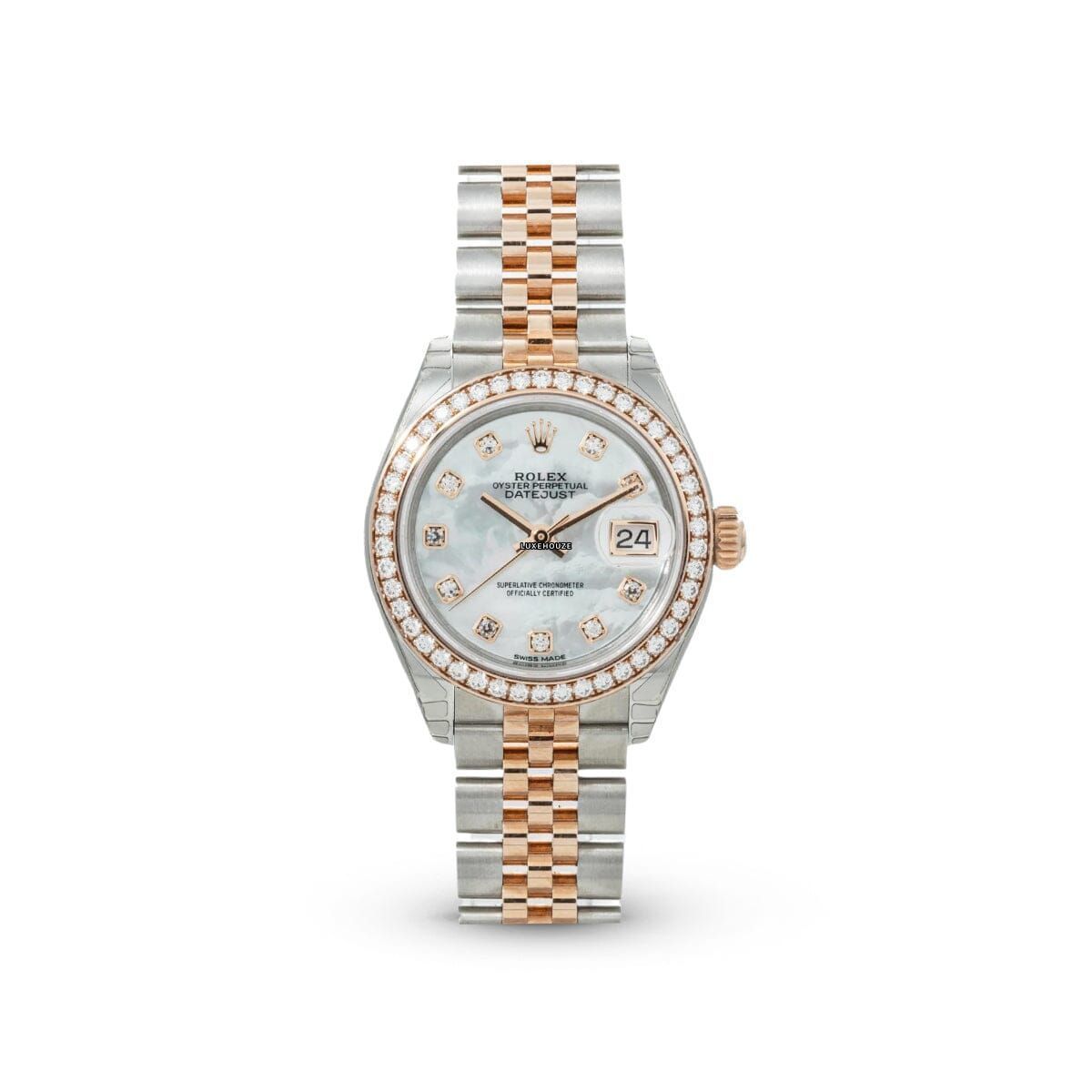 Rolex Lady Datejust 28 279381RBR White MOP Jubilee Original Watch on ...